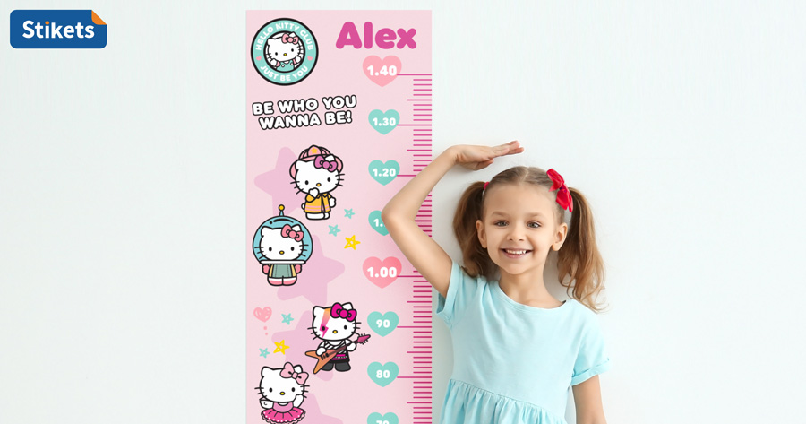 Hello Kitty vlastní graf růstu - Stikets